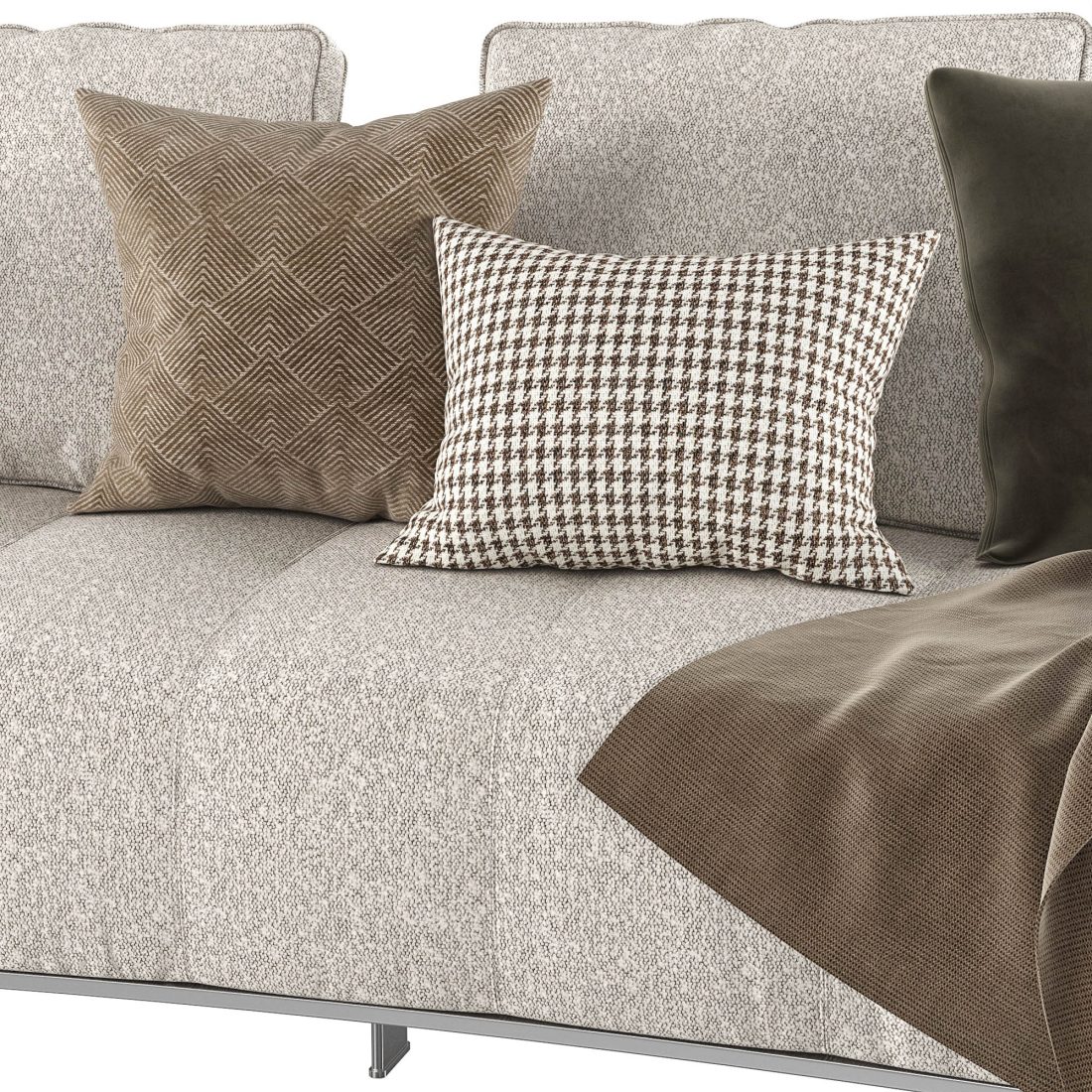 Goodman Rainbow Angled Sofa Without Armrest - 3D Model for VRay, Corona