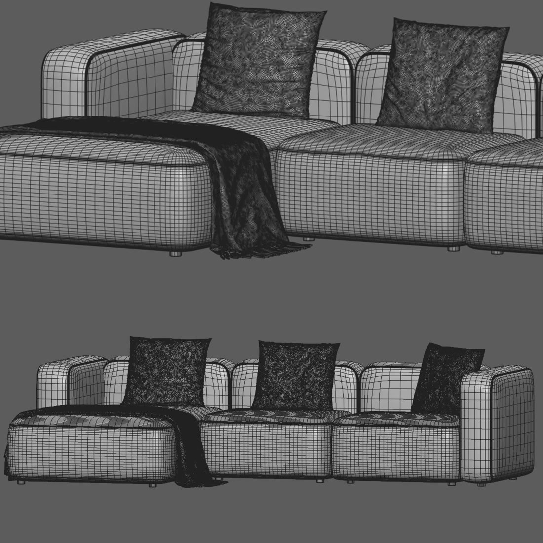 Basecamp Xl Chaiselounge Sofa - 3D Model for Corona