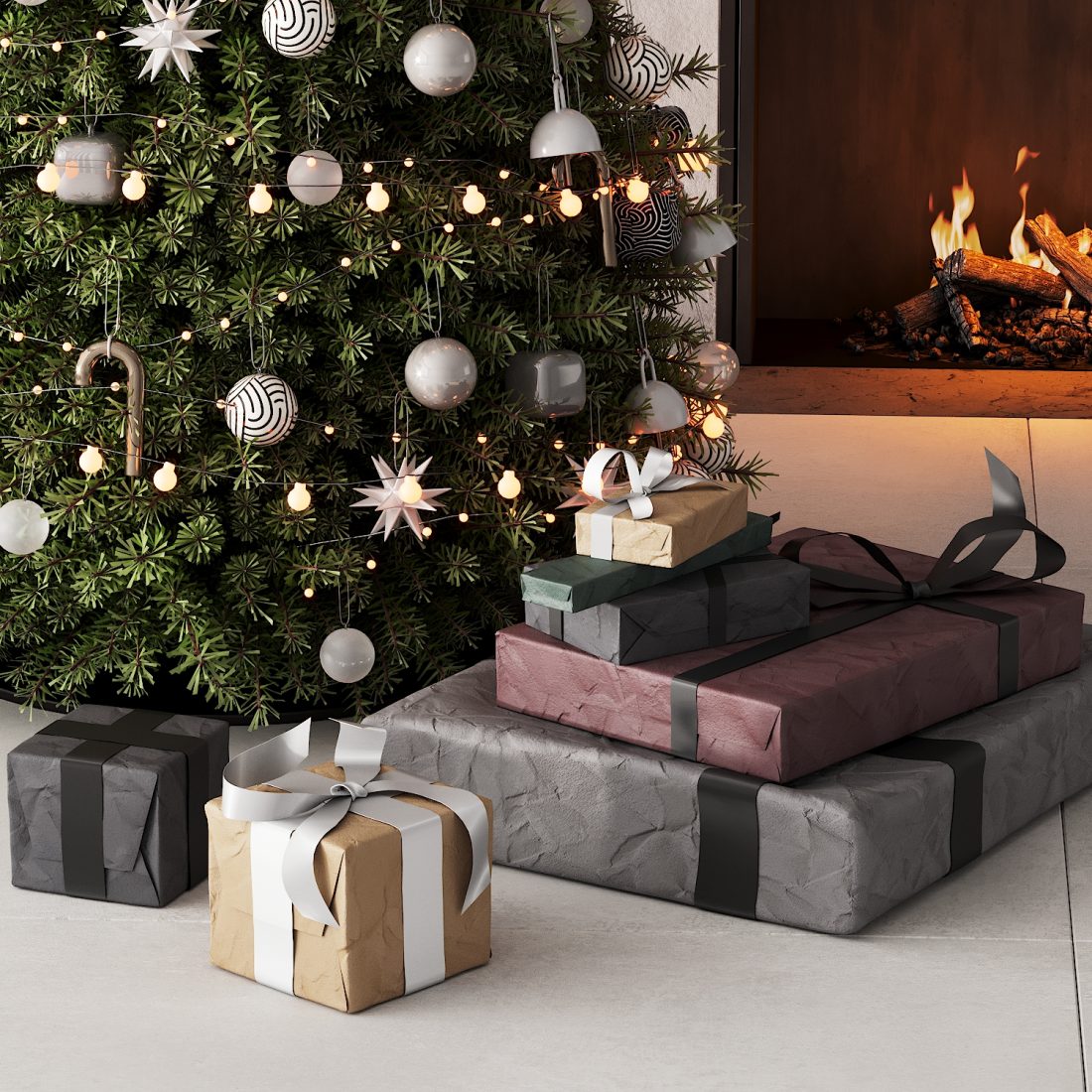 239 Happy New Year 03 Christmas Tree 01 Corona 3D Model for Corona | CGMood