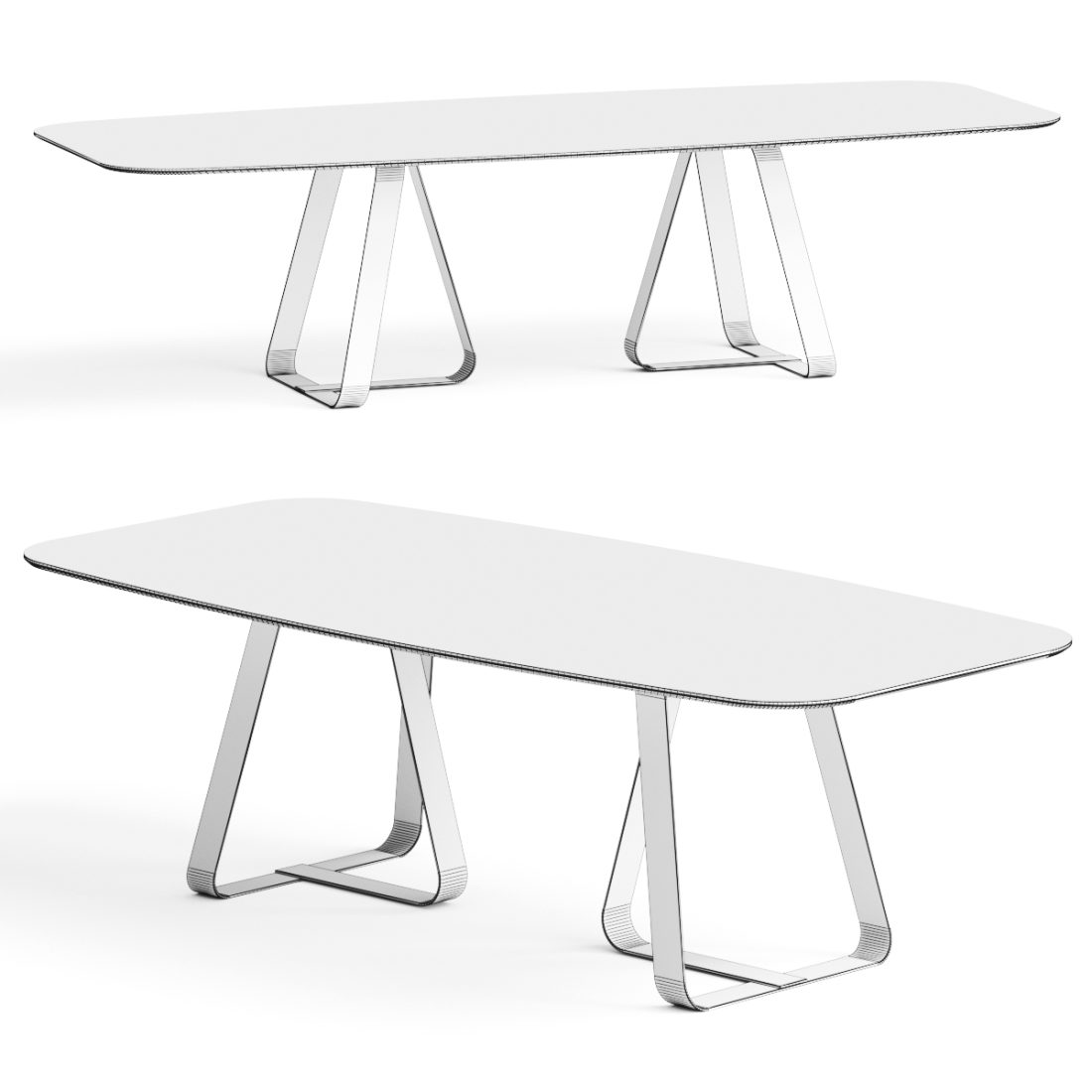 Calligaris Sunshine Dining Table - 3D Model for VRay, Corona