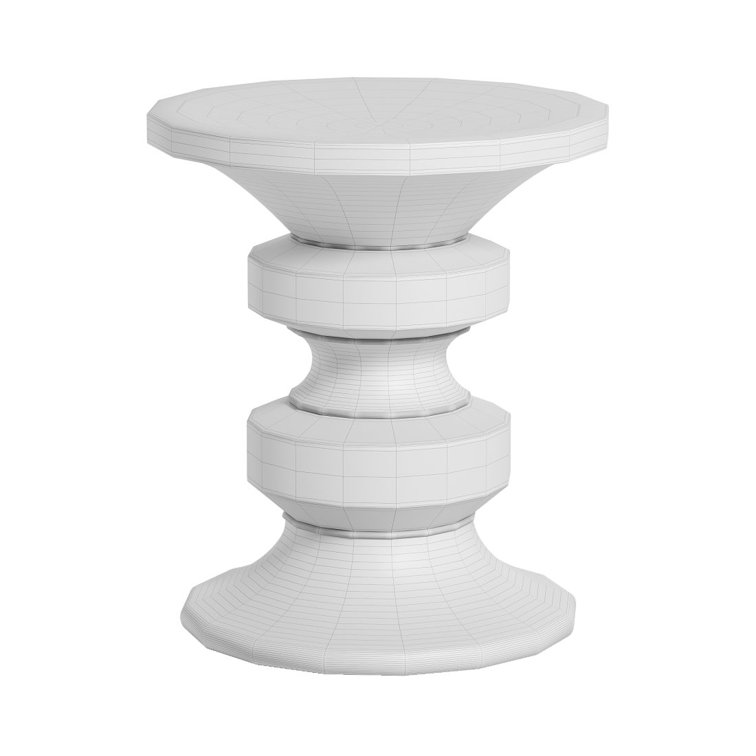 Eames® Turned Stool - 3D Model for Corona