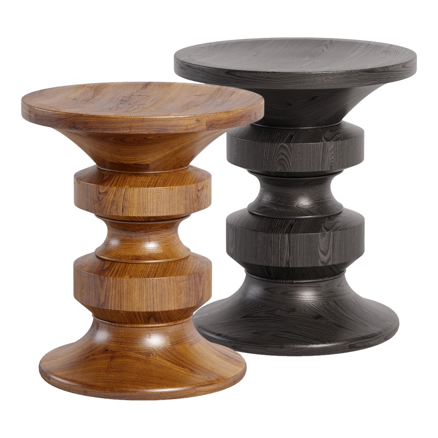 Eames® Turned Stool - 3D Model for Corona