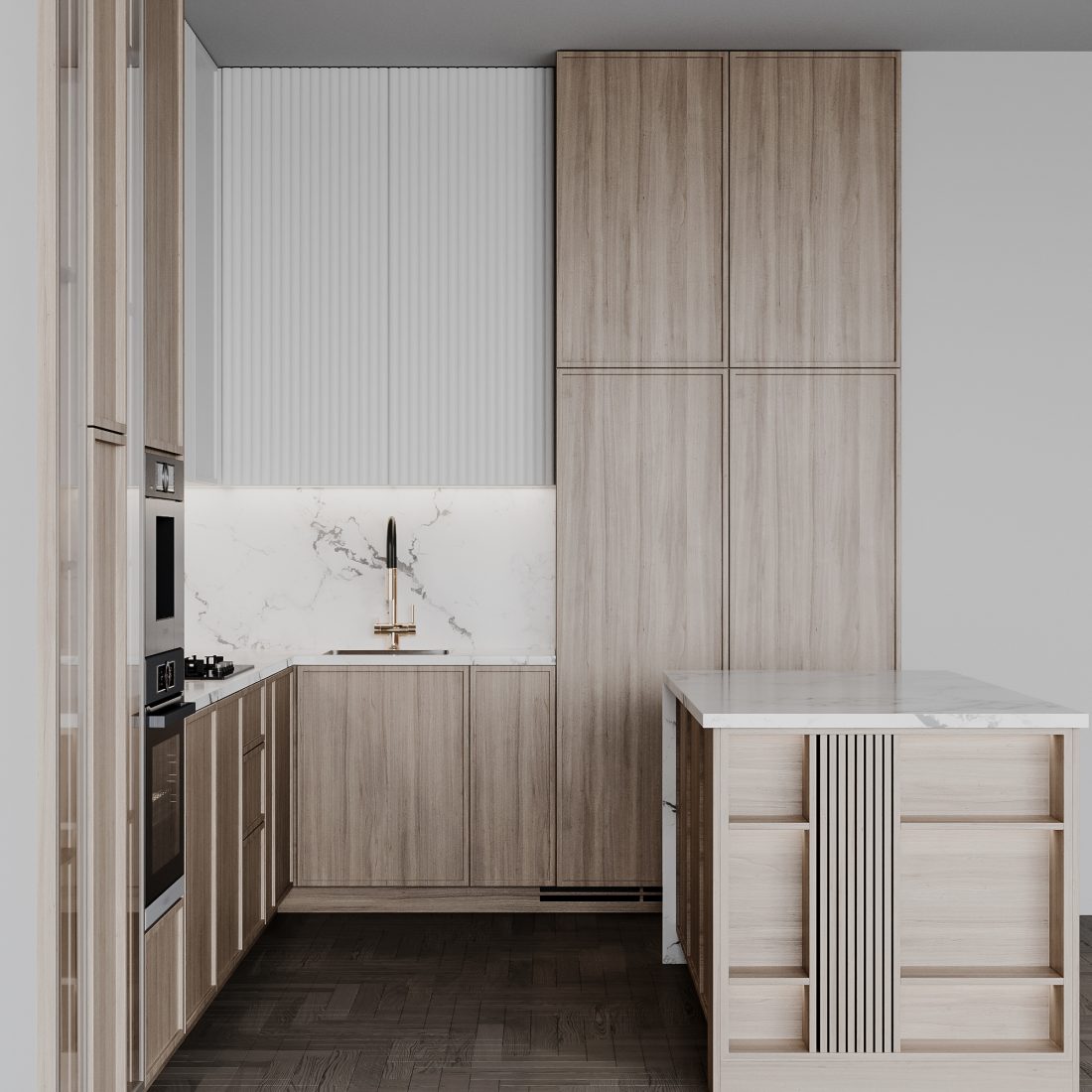 Kitchen_modern258 - 3D Model for VRay, Corona