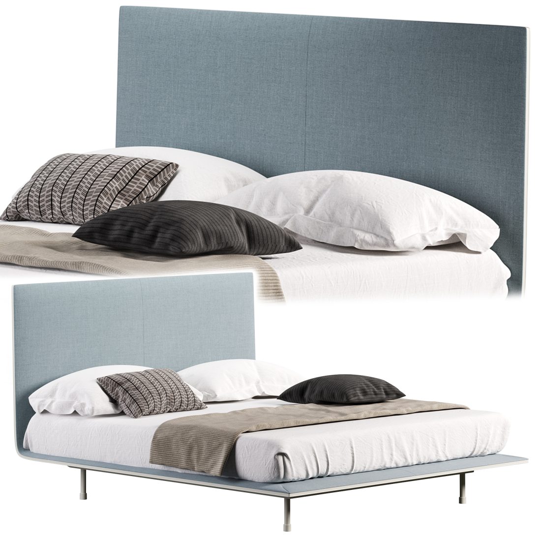 Thin Bed By Bonaldo - 3D Model for Corona