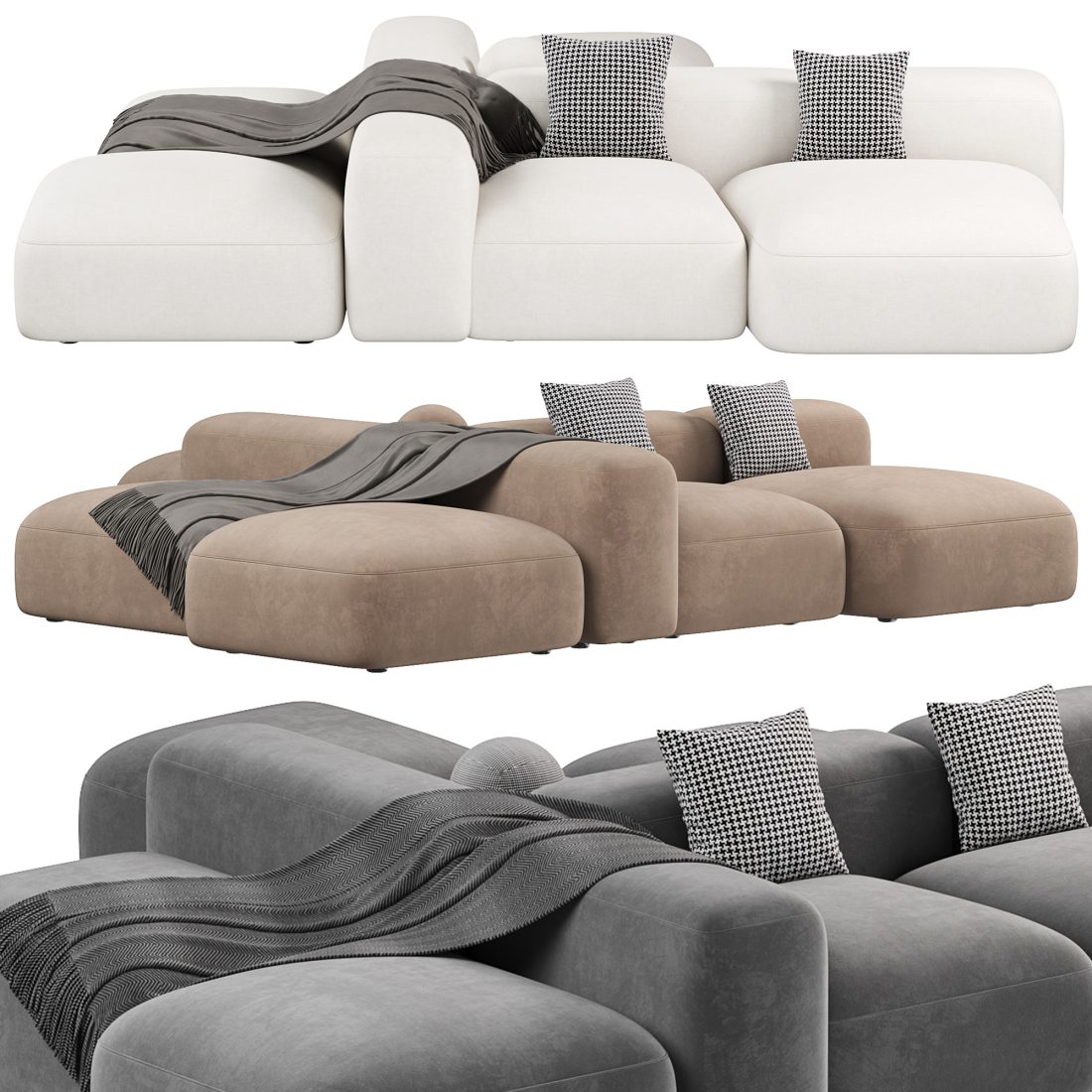 Sofa Lapis E027 3D Model for Corona | CGMood