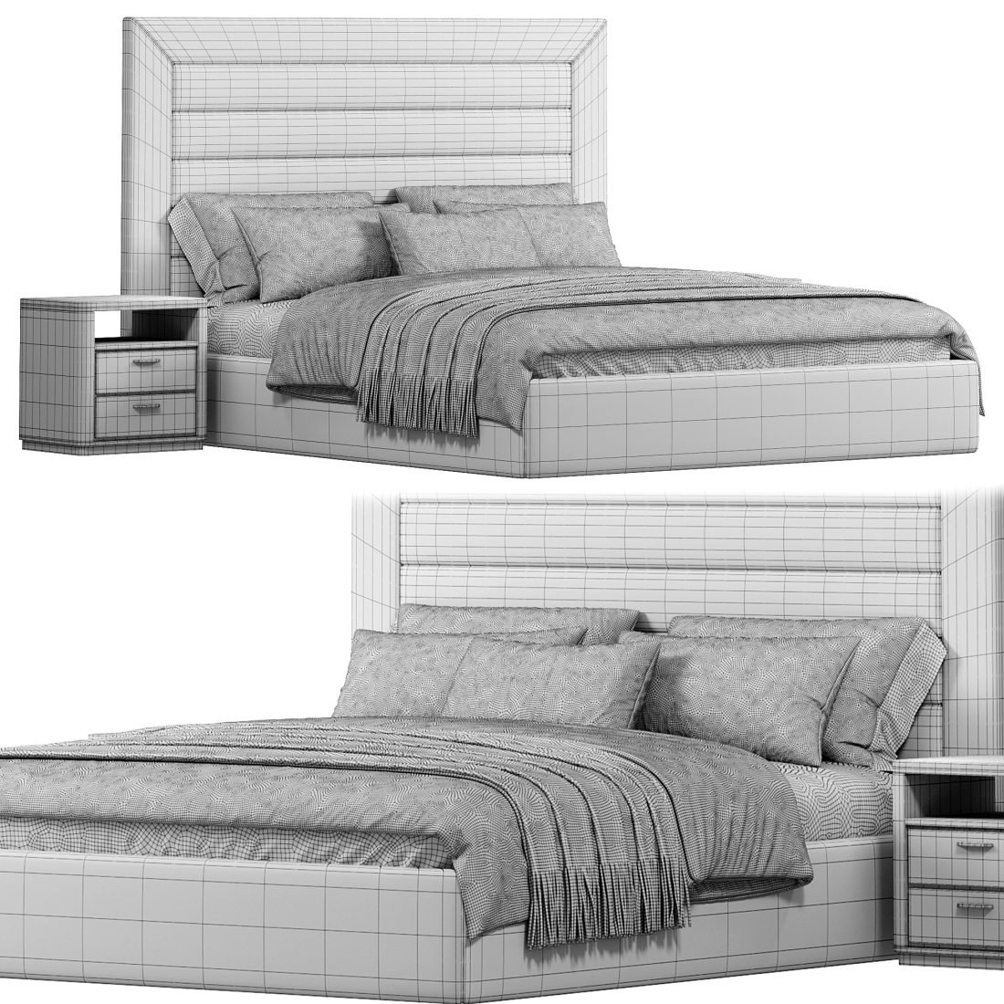 Jessica Bed By Matras Korona 3D Model for Corona | CGMood