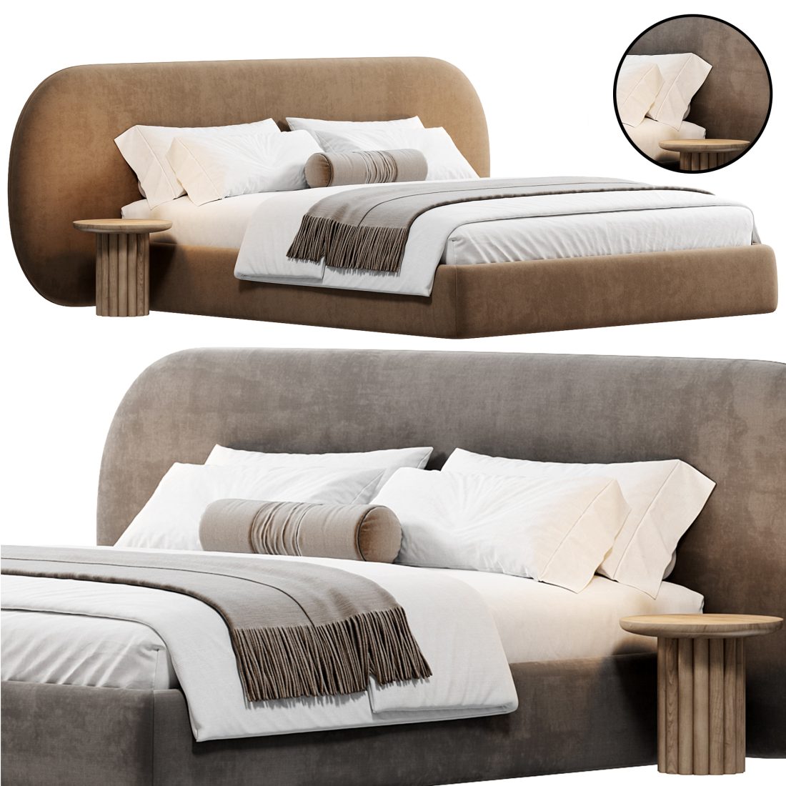 Moca Cloud Bed By Oneandhome - 3D Model for Corona