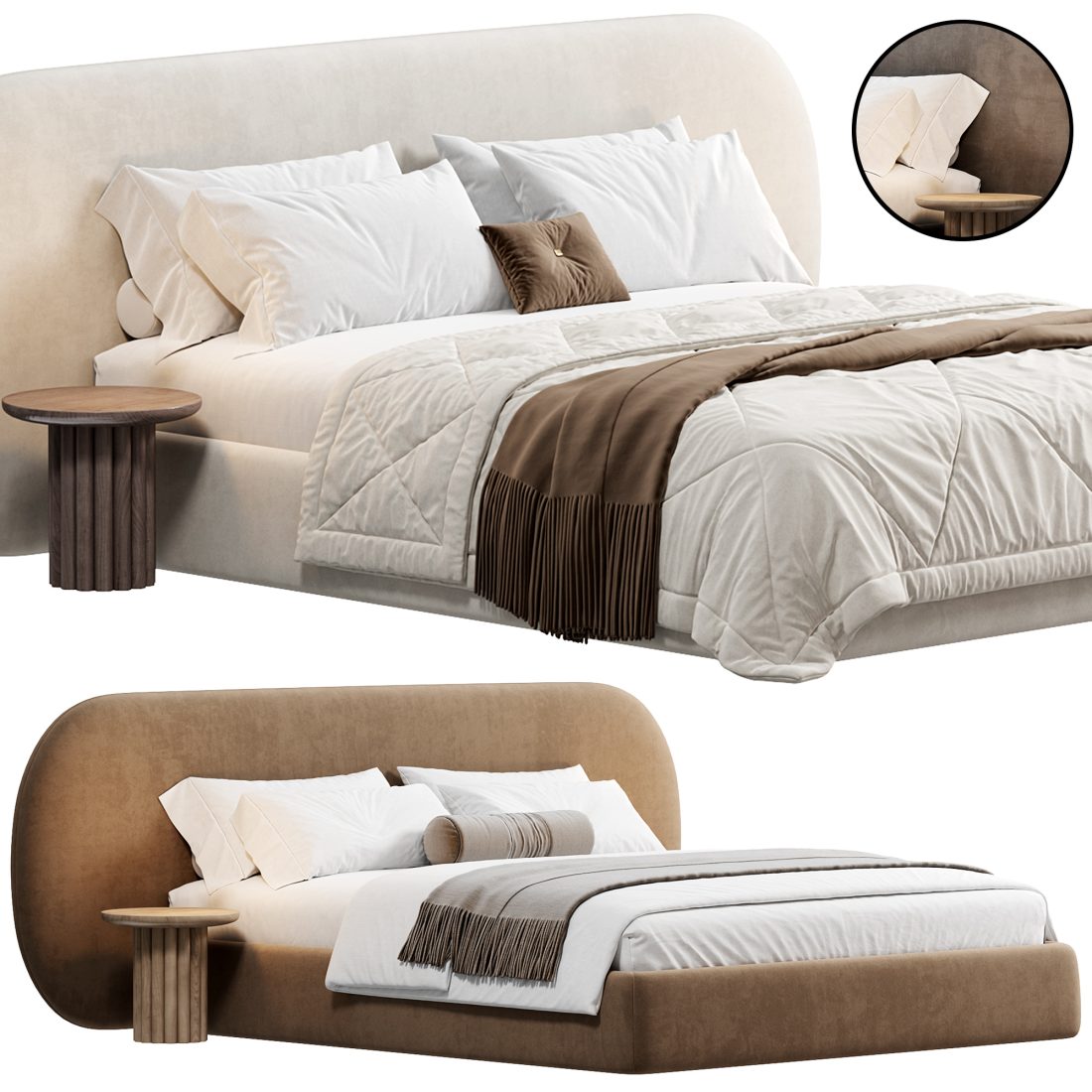 Moca Cloud Bed By Oneandhome - 3D Model for Corona