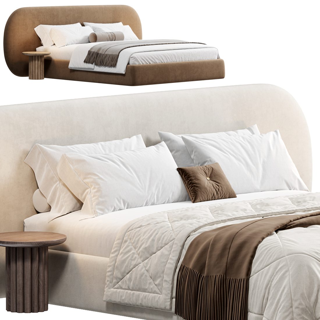 Moca Cloud Bed By Oneandhome - 3D Model for Corona