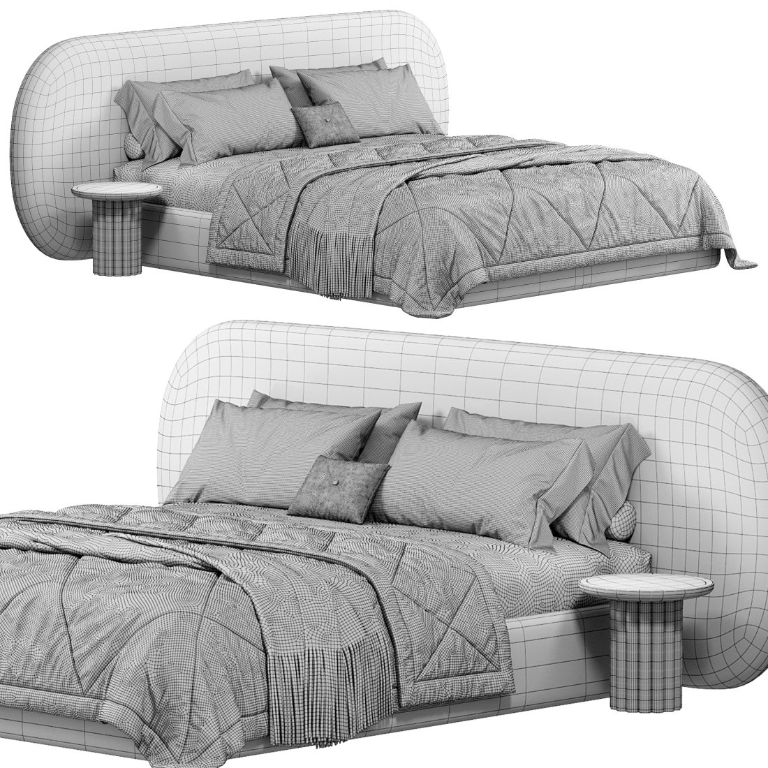 Moca Cloud Bed By Oneandhome - 3D Model for Corona