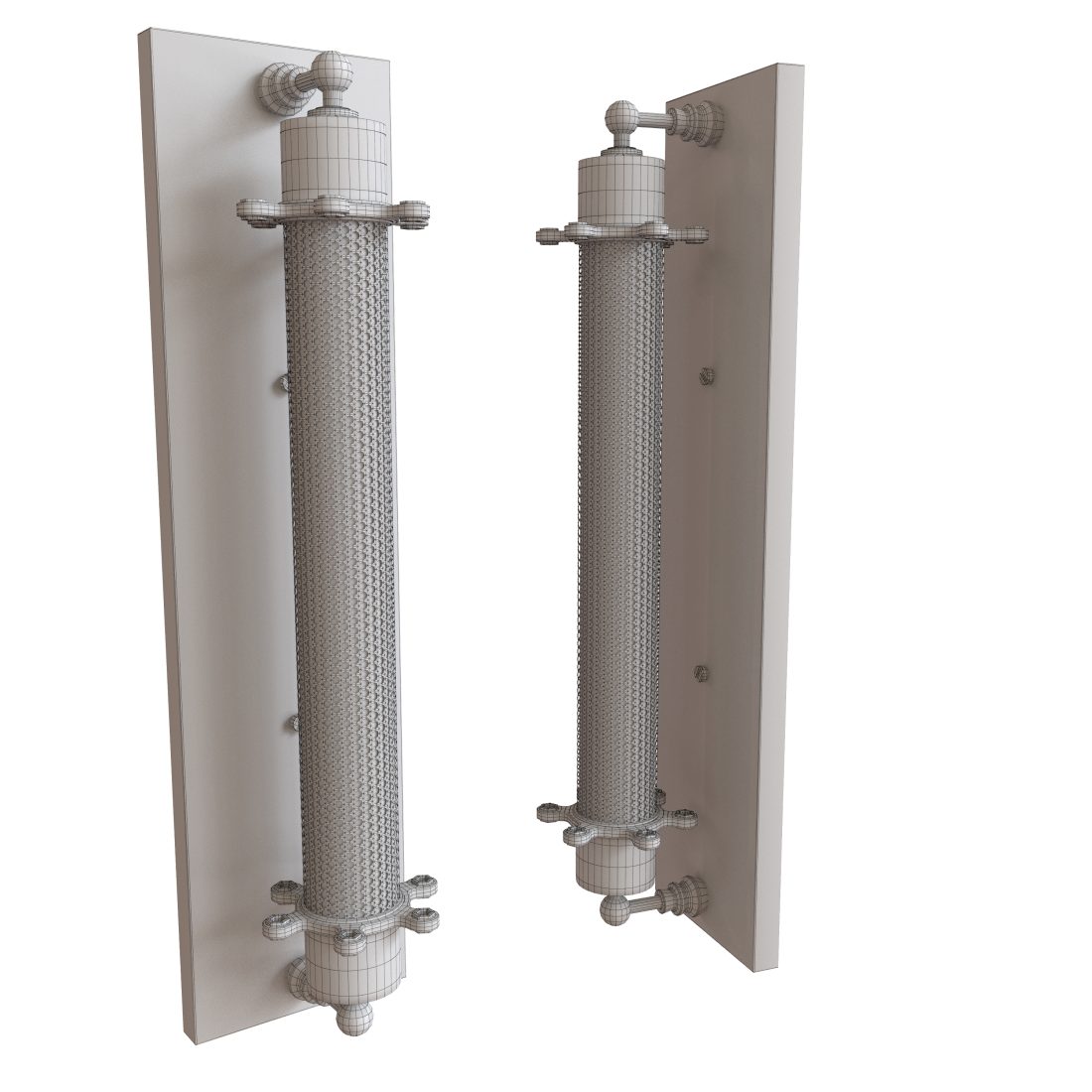 Edison Perforated Metal Grand Sconce Exterior Wall 3D Model for VRay ...