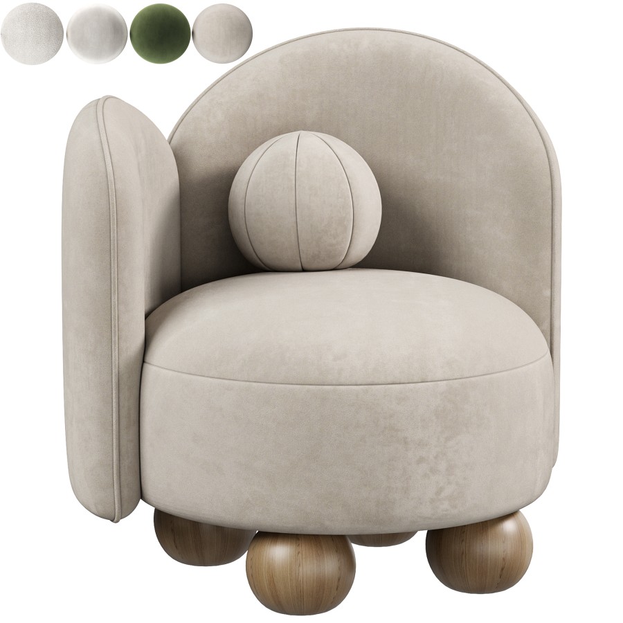 Manon Armchair - 3D Model for Corona