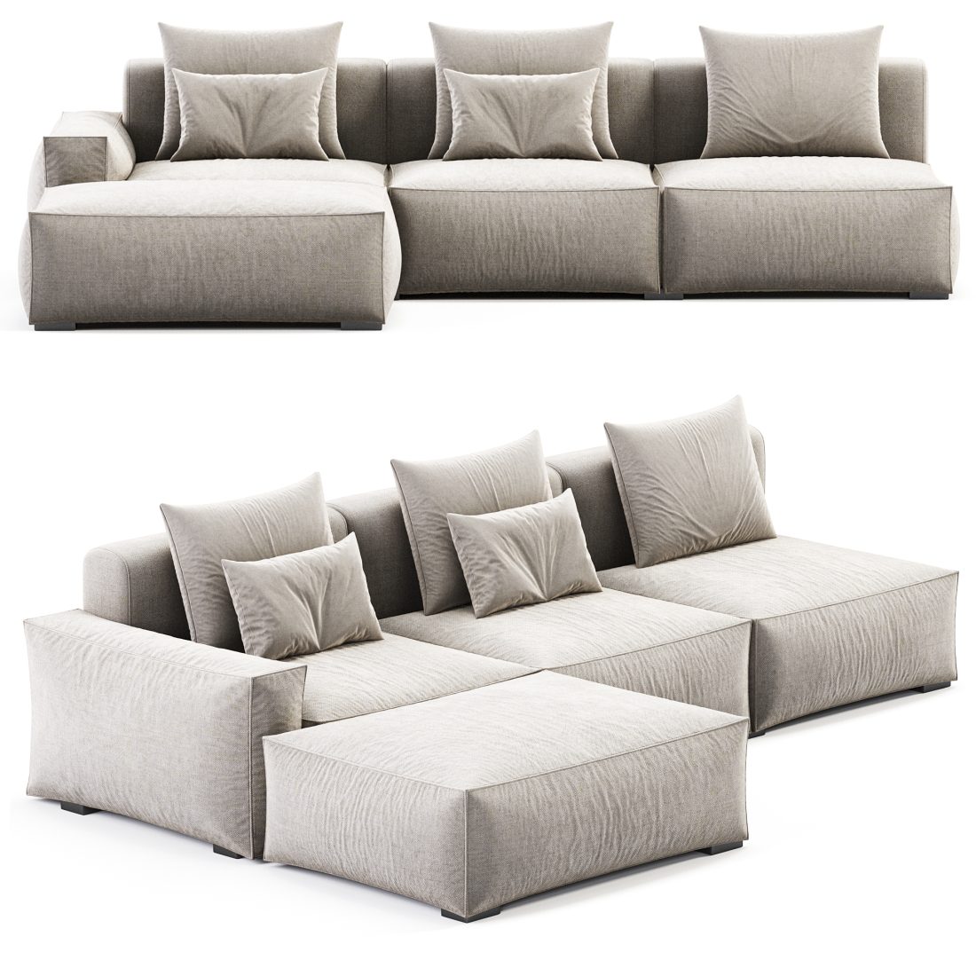 Chento Sofa,loft Sofa - 3D Model for Corona