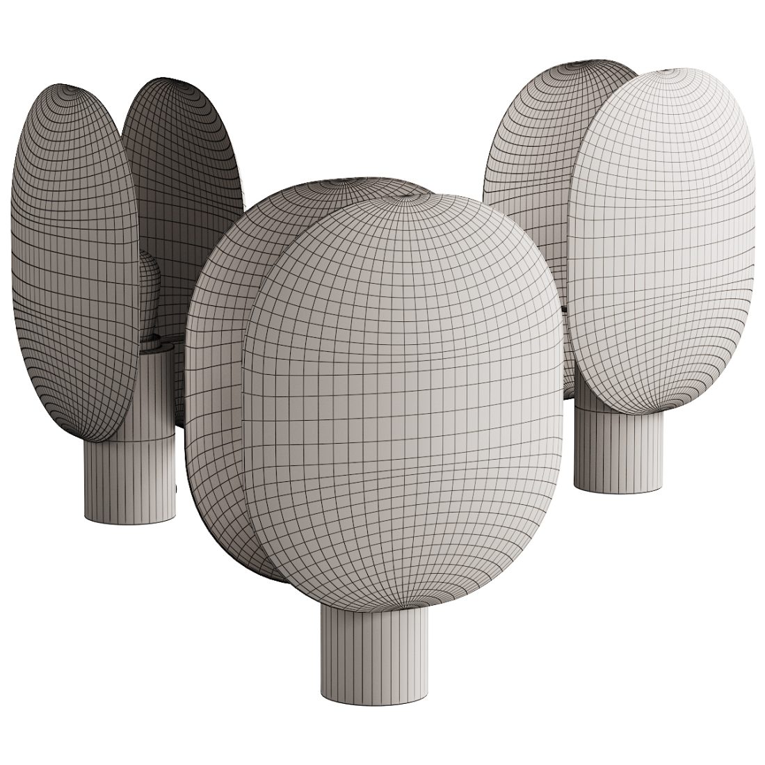317 Lighting Fixtures 24 101 Copenhagen Clam 3D Model for VRay, Corona ...