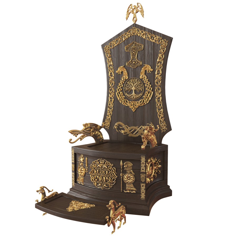 Viking Throne 3D Model for VRay, Corona | CGMood