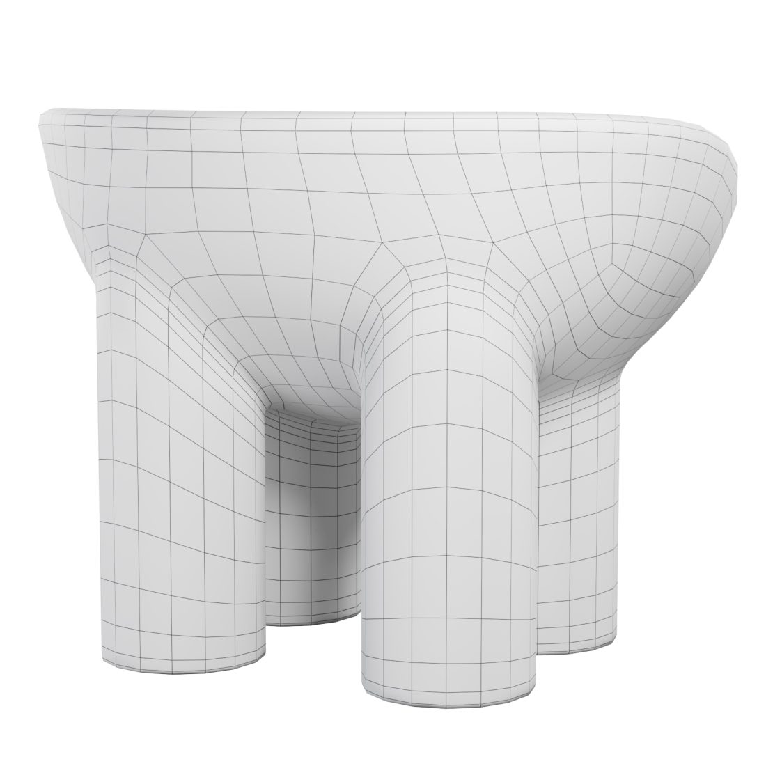 Roly Poly Armchair - 3D Model for VRay, Corona