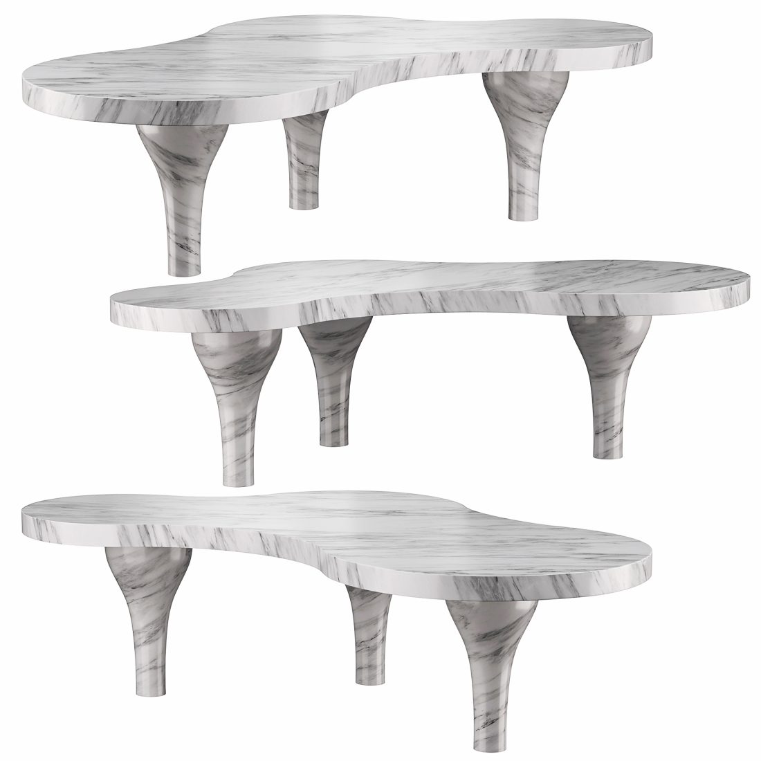 Freeform Cocktail Table By Bakerfurniture 3D Model for Corona | CGMood