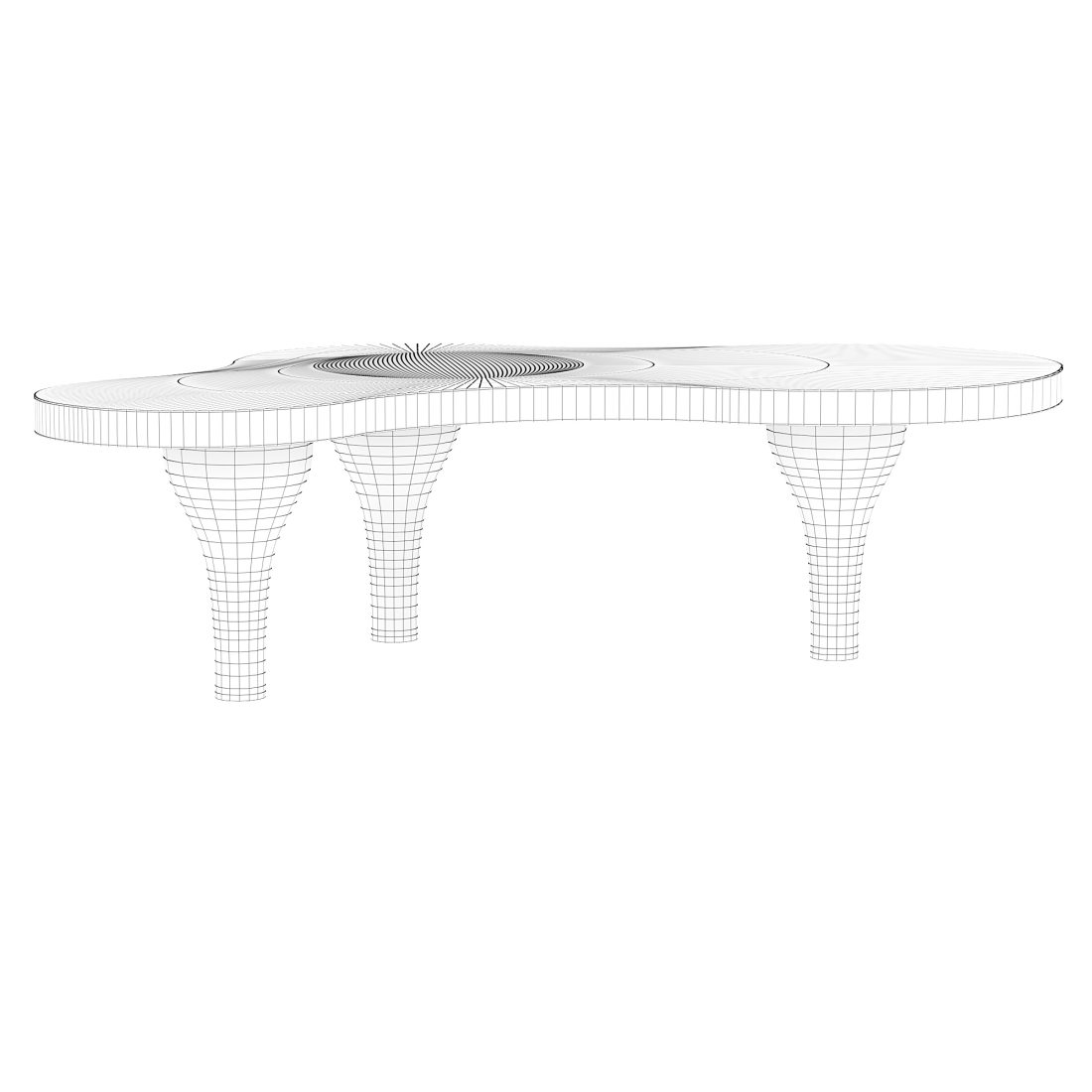 Freeform Cocktail Table By Bakerfurniture 3D Model for Corona | CGMood