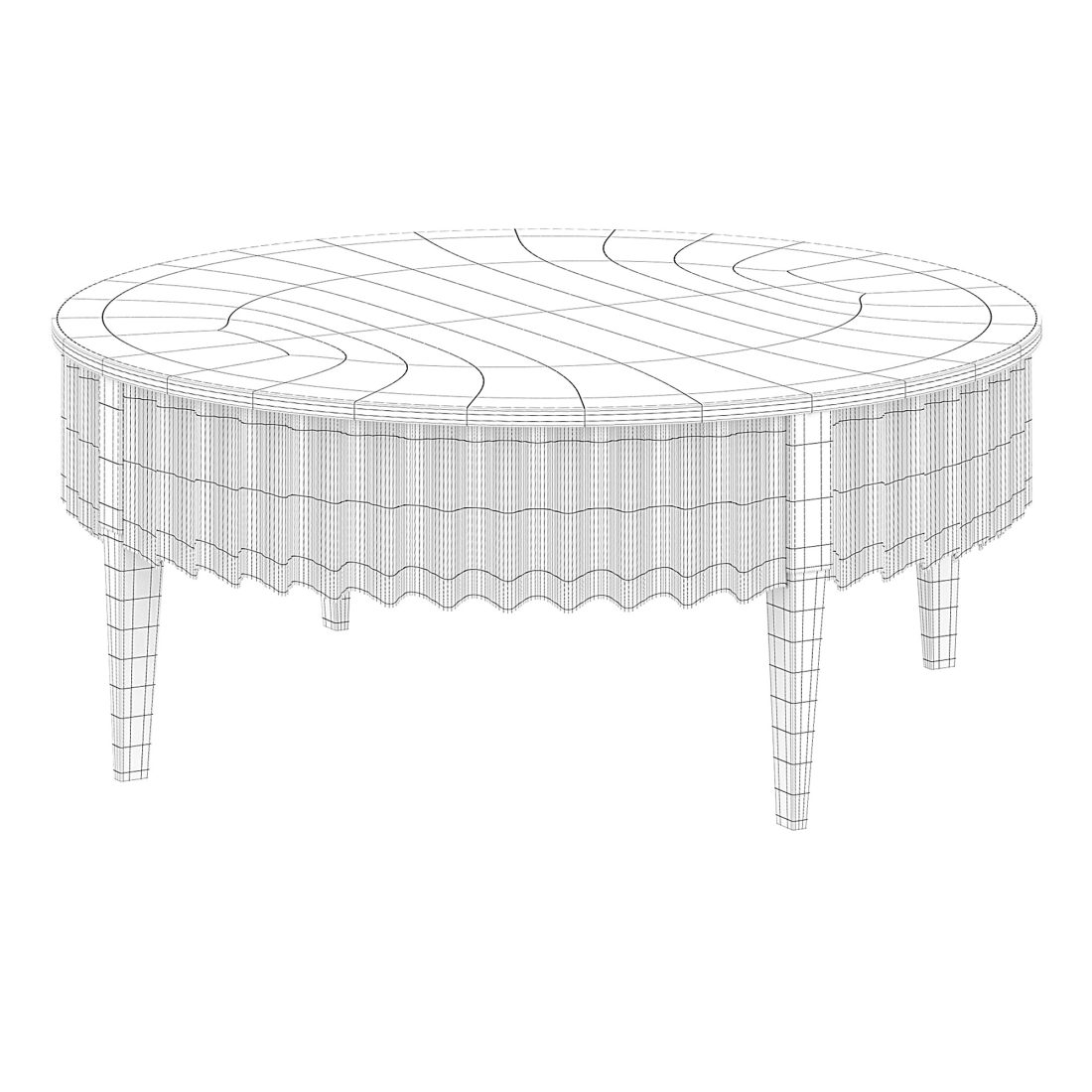 Reese Cocktail Table By Bakerfurniture - 3D Model for Corona
