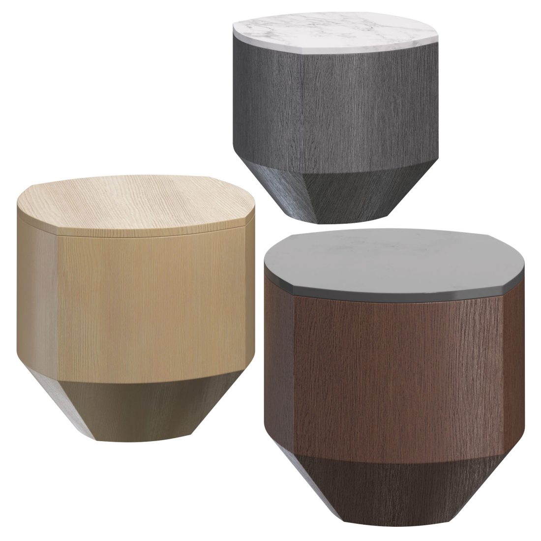 Round Wooden Coffee Table For Living Room By Hc28 - 3D Model for Corona