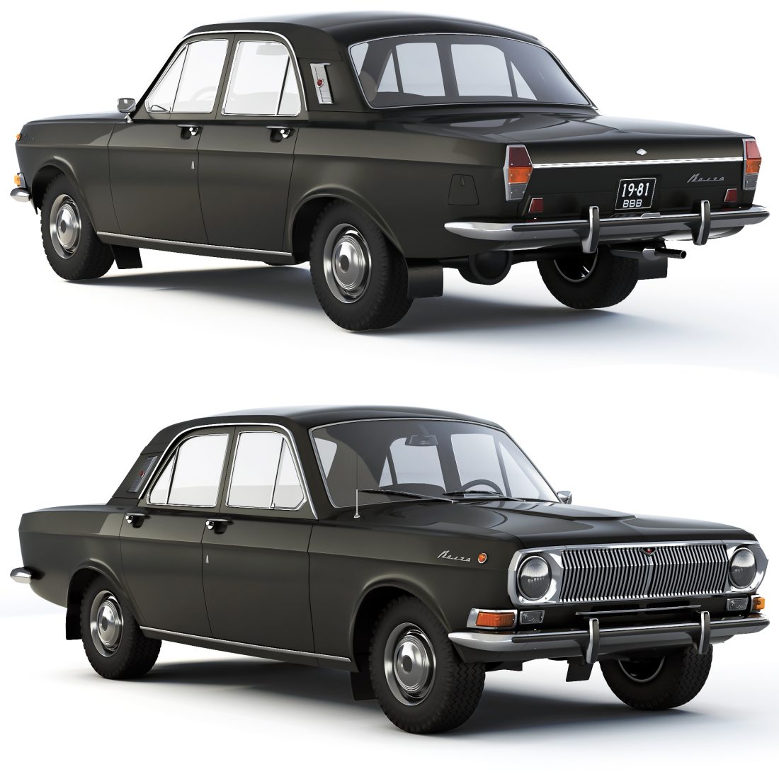 Gaz-24 Volga 1968 3D Model for VRay | CGMood