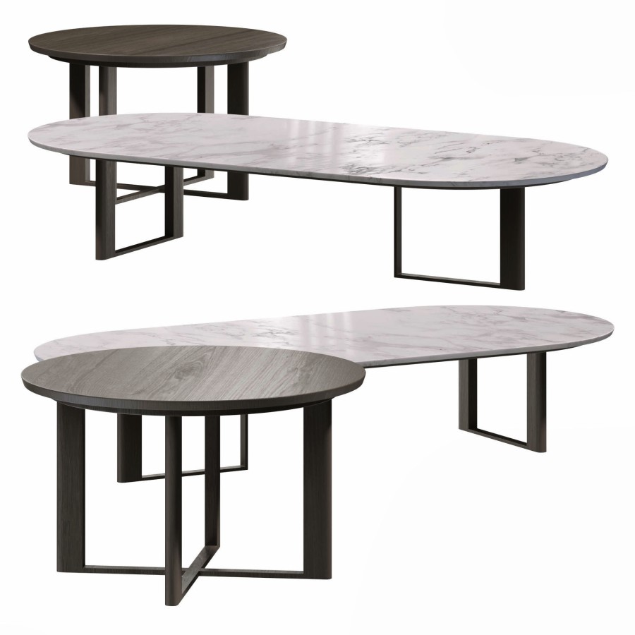 Plegat Low Marble Coffee Table By Hc28 Cosmo - 3D Model for Corona