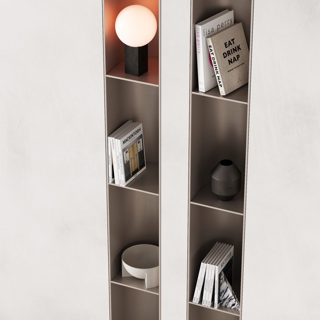 416 Bookcase And Rack 09 Halfround Semicircle Arc - 3D Model for Corona ...