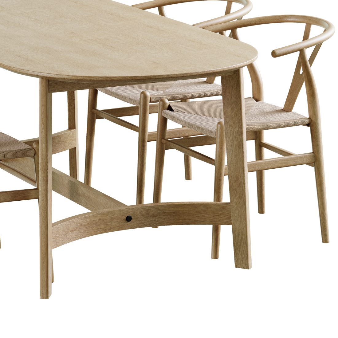 Colin Dining Table Faith Chair - 3D Model for VRay, Corona