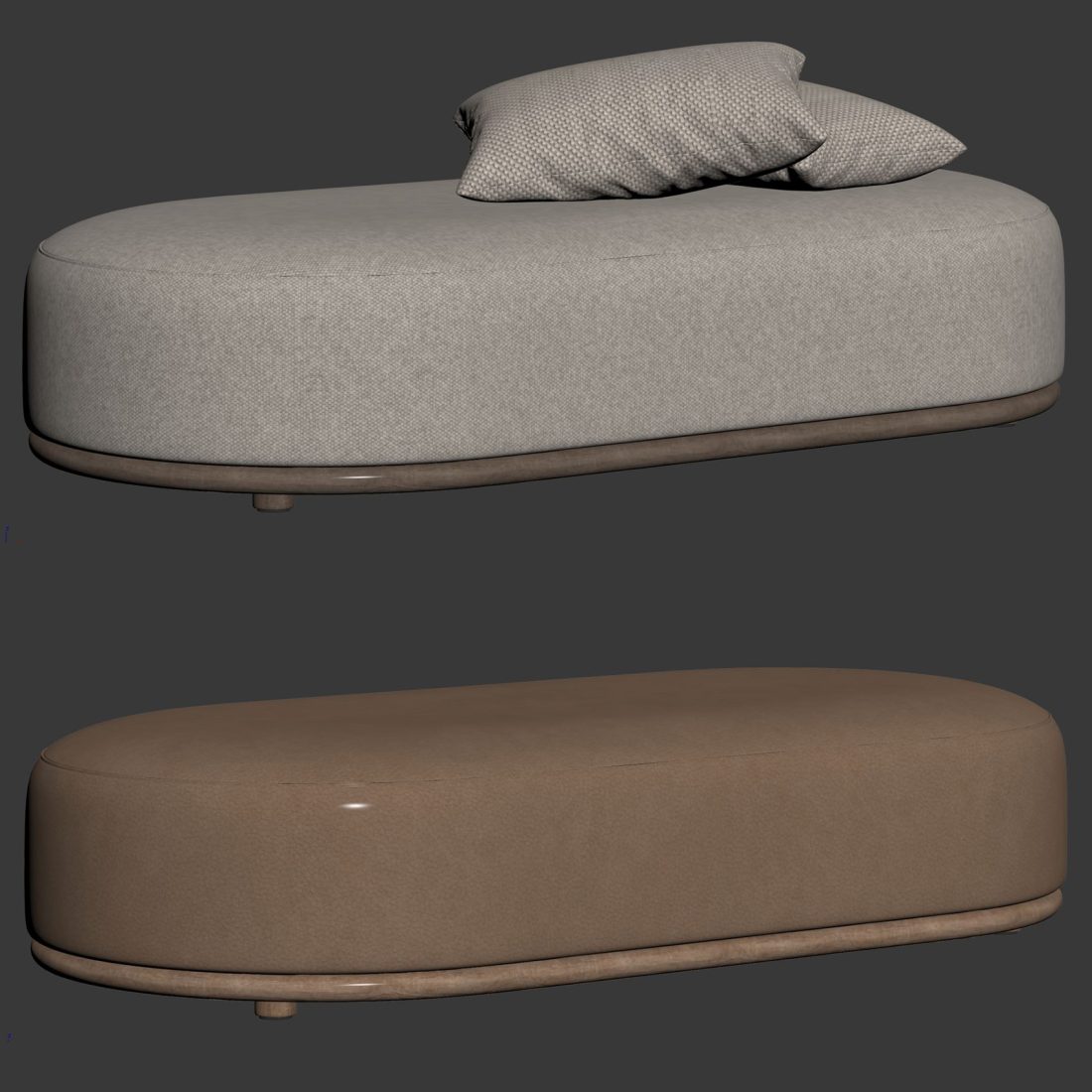 Cask Xl Ottoman By Expormim - 3D Model for VRay