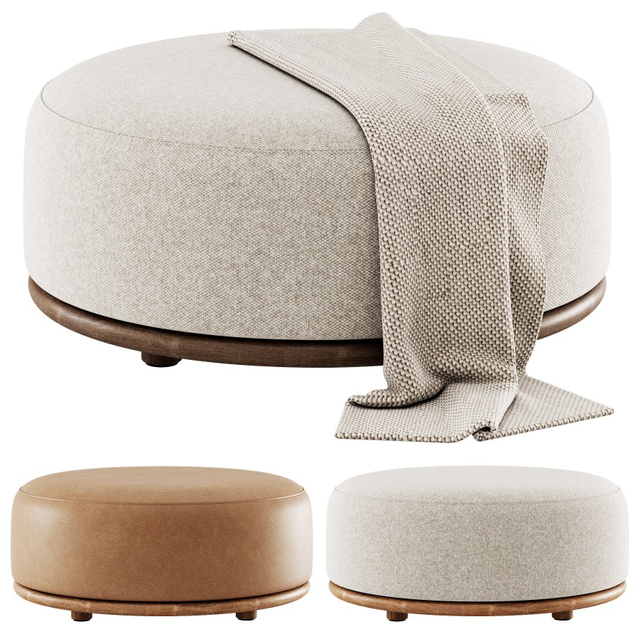 Cask Pouf By Expormim - 3D Model for VRay