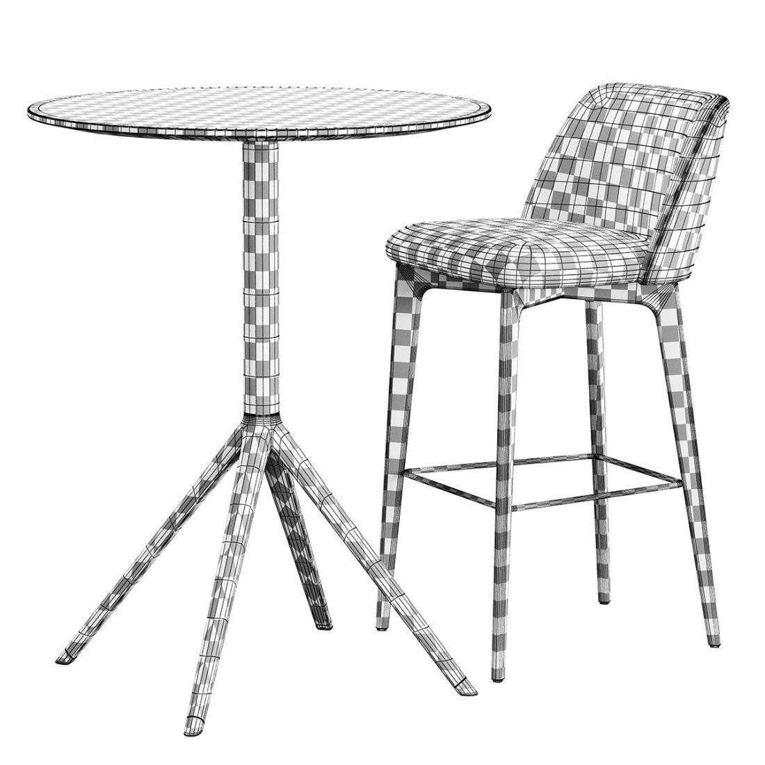 Chair Bono Bar Otx Table 3D Model for Corona | CGMood