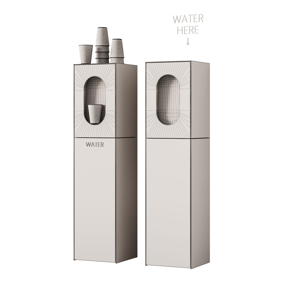 438 Purifier The Apas Monolith Water Cooler 3D Model for VRay, Corona ...