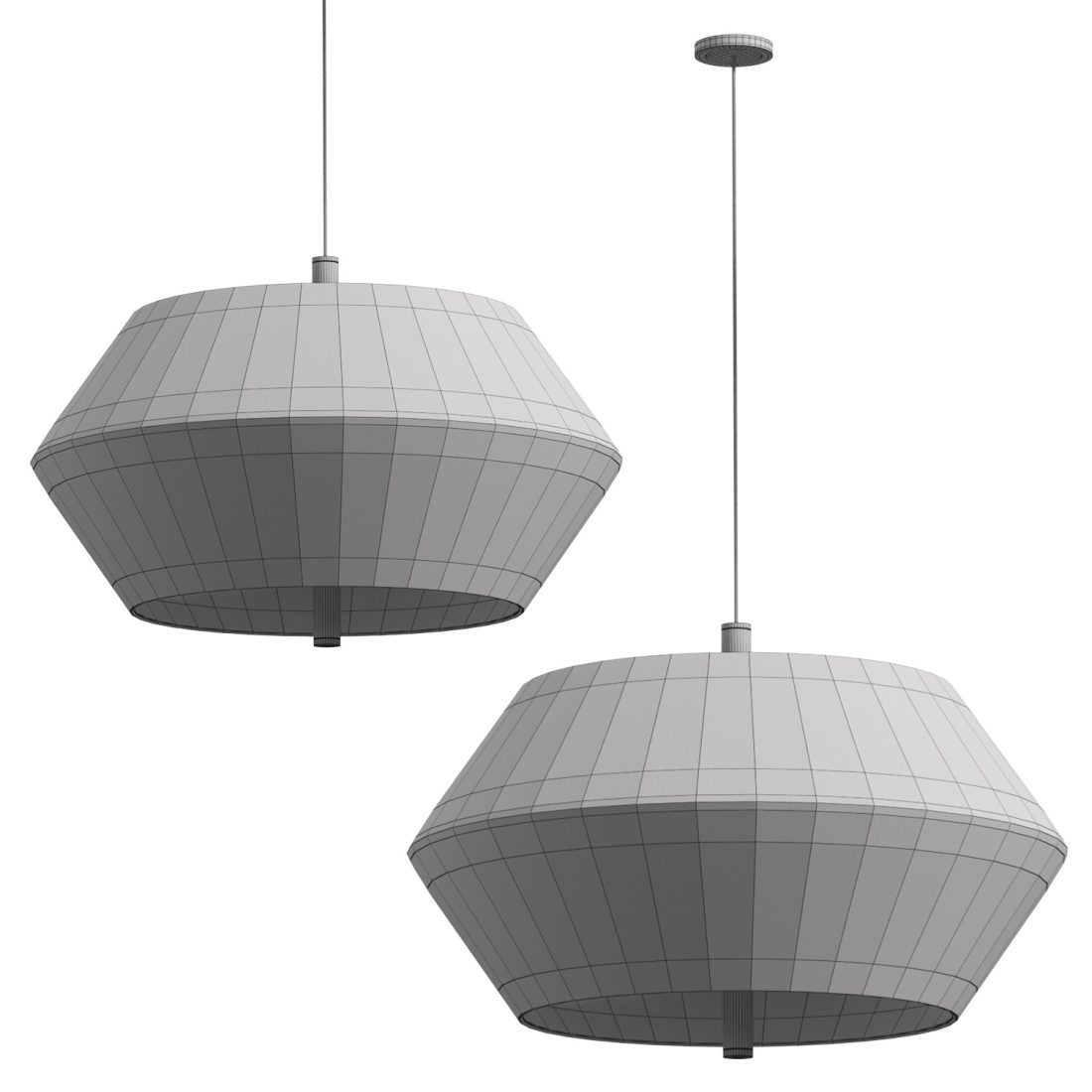 Totora Oak Pendant Light - 3D Model for Corona