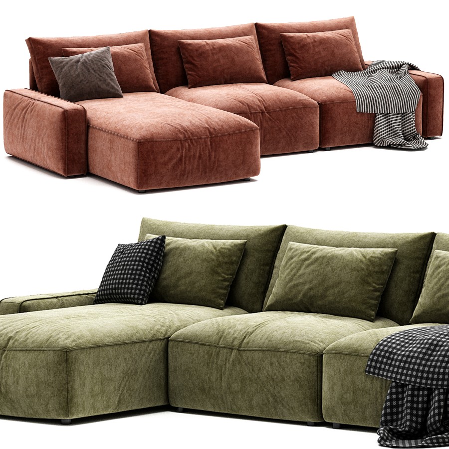 Zion Leather Marseille Carmel - 3D Model for Corona
