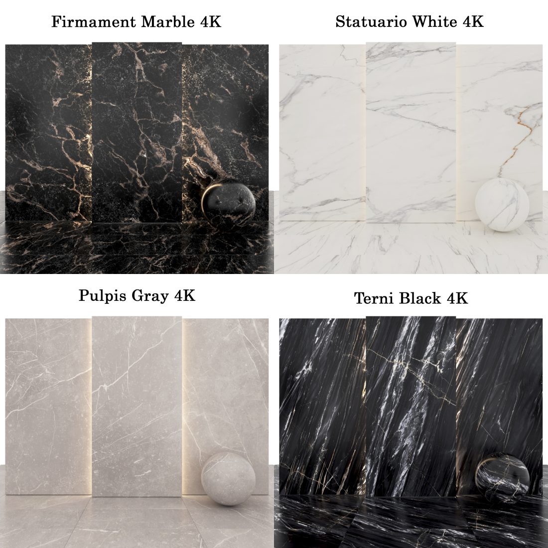 Collection Marble 97 - 3D Model for VRay