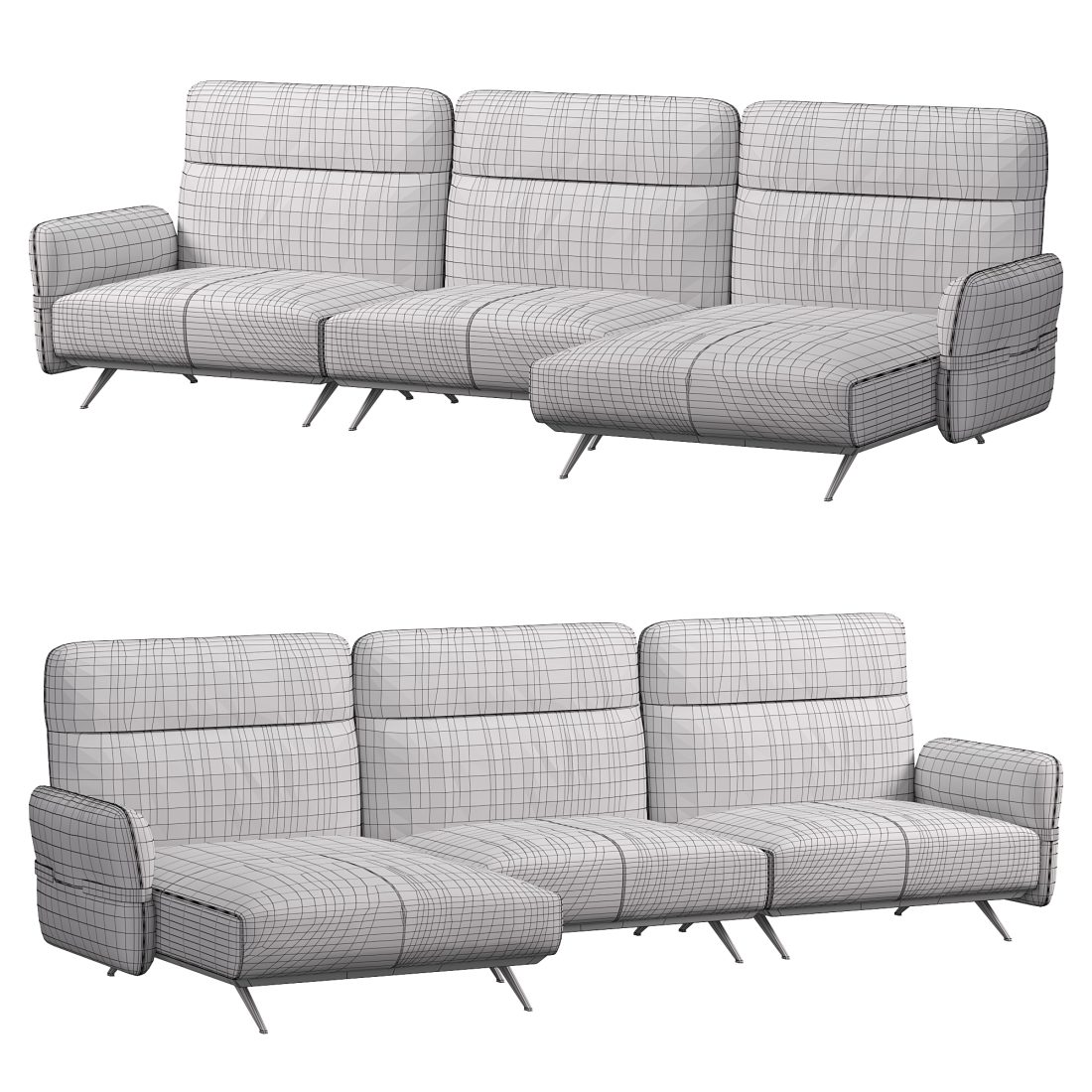 Pablo Leather Sofa By Natuzzi - 3D Model for Corona