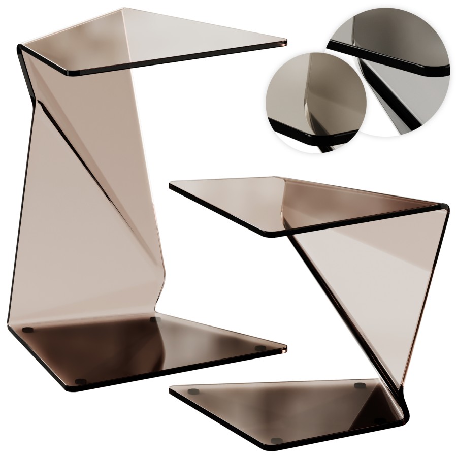 Fiam Italia Sigmy Glass Side Table 3D Model for Corona | CGMood