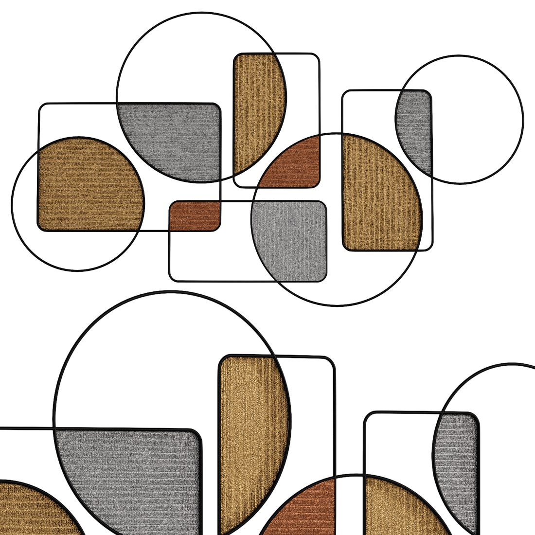Metallic Shapes Wall Decor By Wayfair - 3D Model for Corona