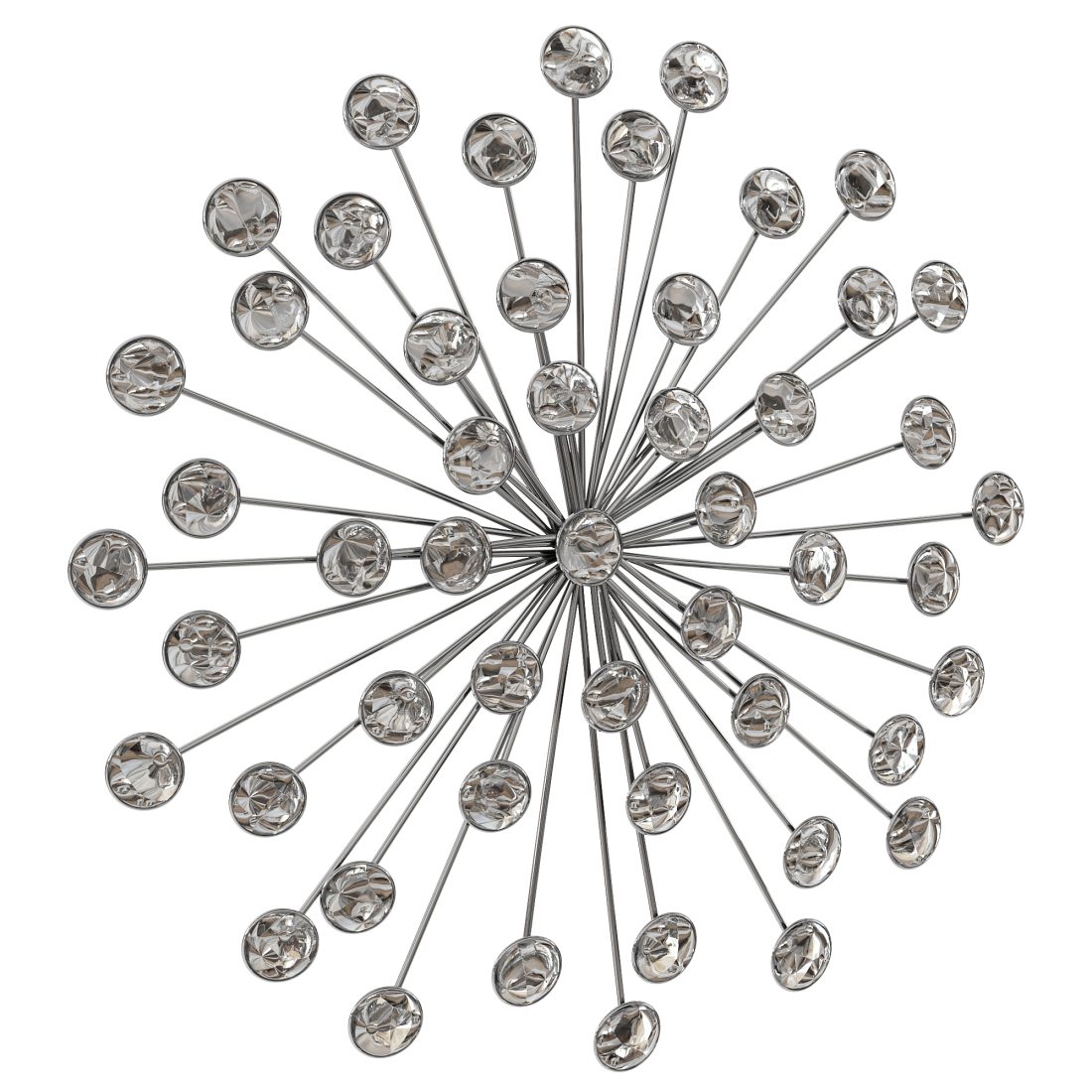 Silver Burst Wall Decor By Wayfair - 3D Model for Corona