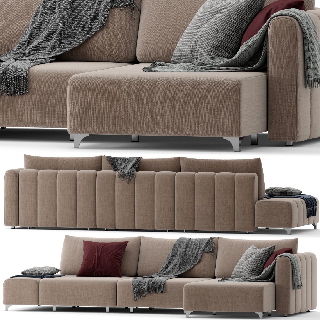 Modular Sofa Moon 161 3D Model for VRay | CGMood