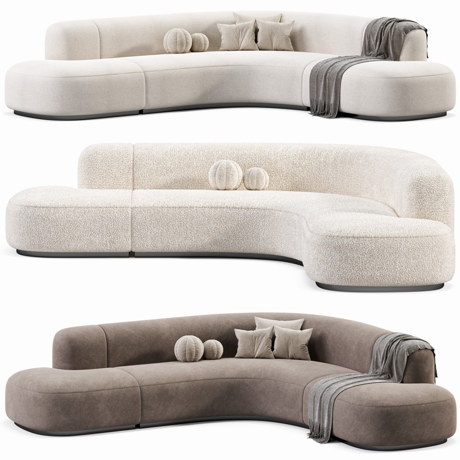 Eichholtz Sofa Bjorn Boucle Sand - 3D Model for Corona
