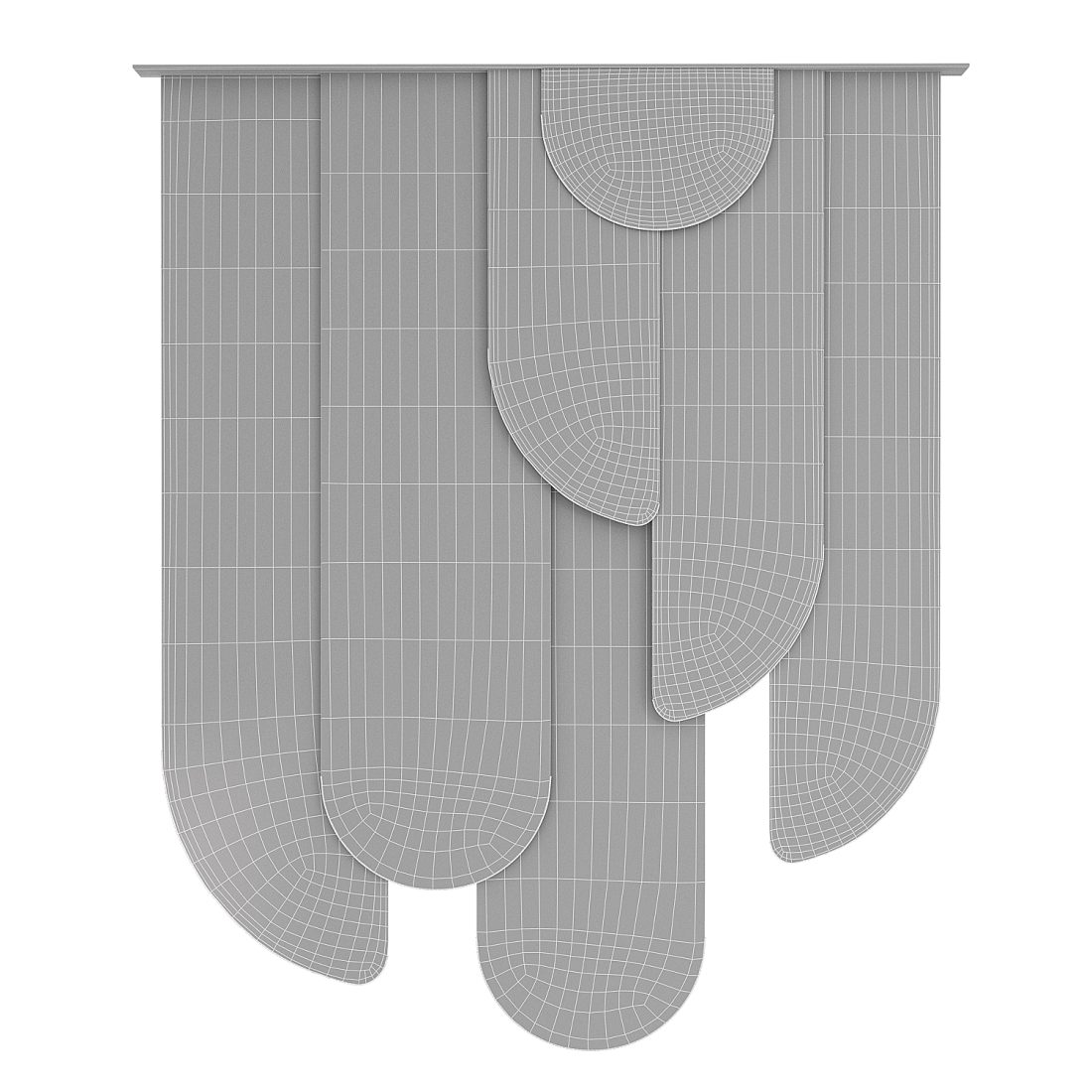 Leaves Blank Panel Curtains By Studio Mtx 3D Model for VRay, Corona ...