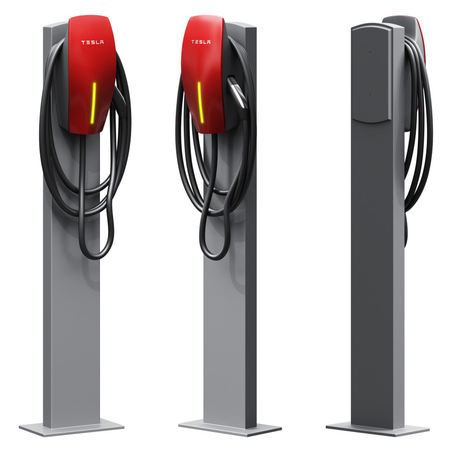 TESLA Wall Connector - 3D Model for Corona