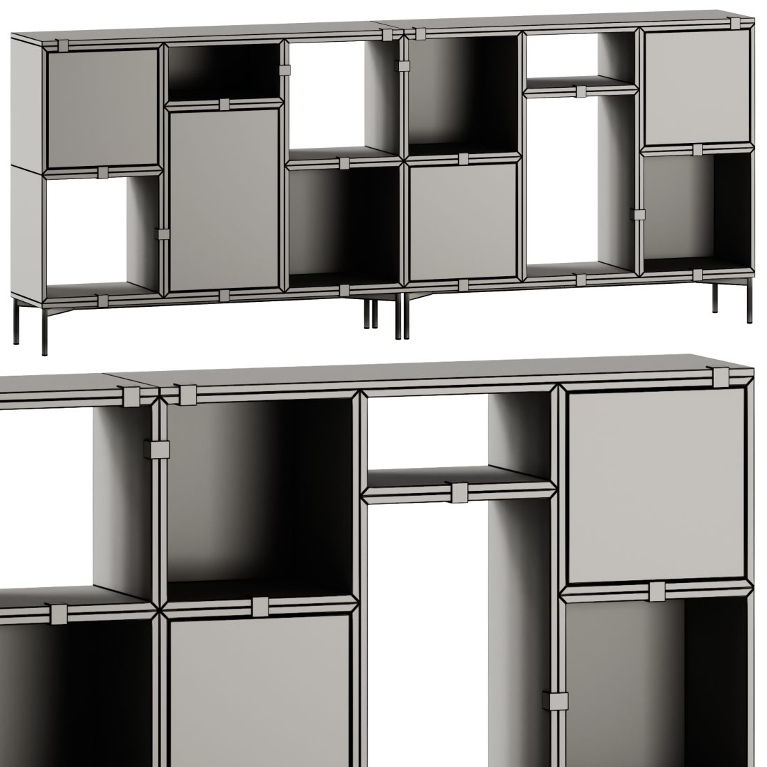 Muuto Stacked Storage System Configurations 6 3D Model for Corona | CGMood