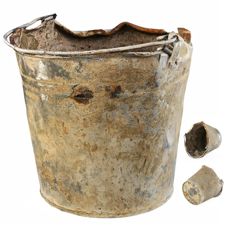 Old Dirty Metal Bucket 3D Model for VRay, Corona | CGMood