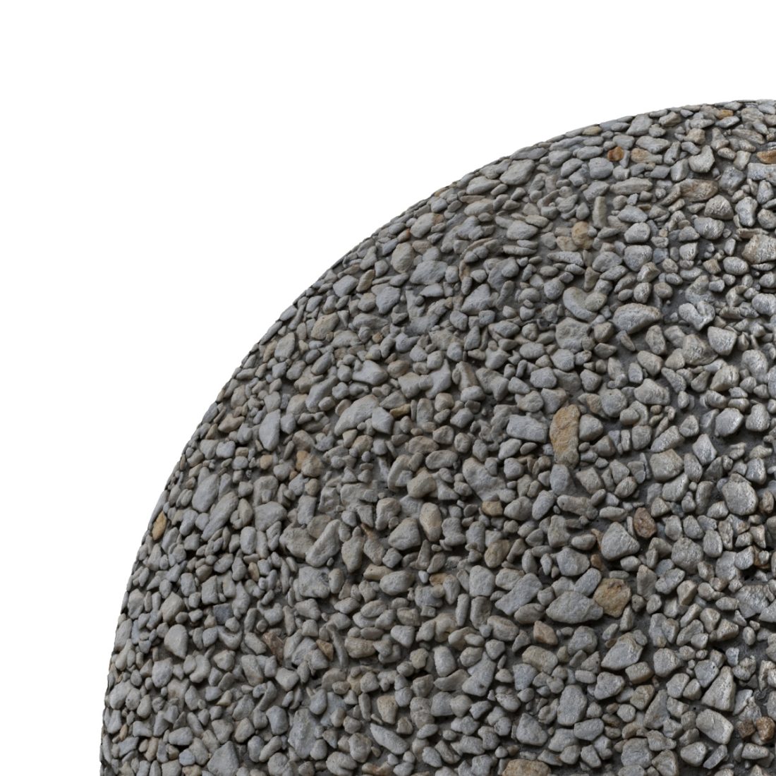 Seamless Pebbles Material On Concrete Texture / PBR Material | CGMood