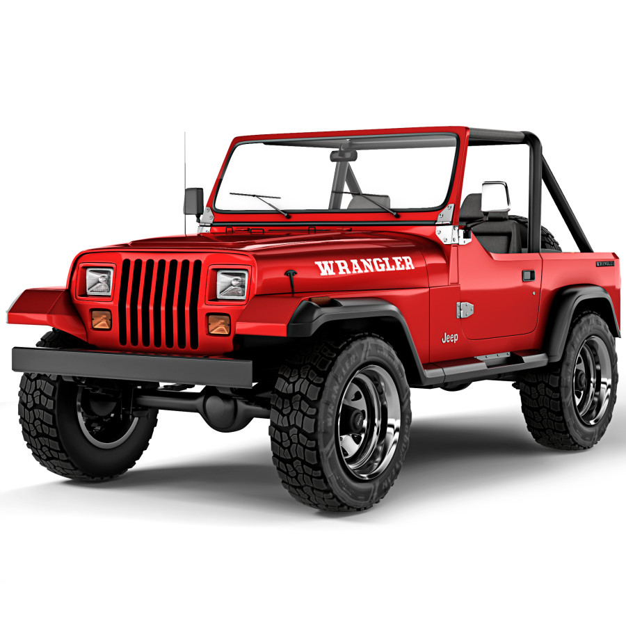 Jeep Wrangler YJ 1988 3D Model for VRay | CGMood