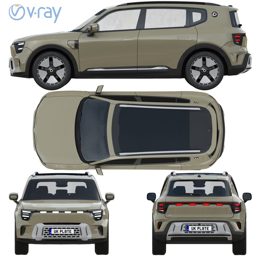 Smart 5 3D Model for VRay | CGMood