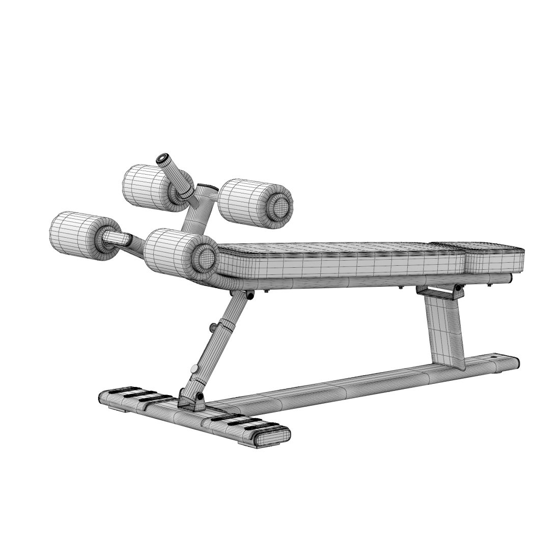 E7037 Adjustable Decline Bench Dhz Fitness Equipme - 3D Model for VRay ...