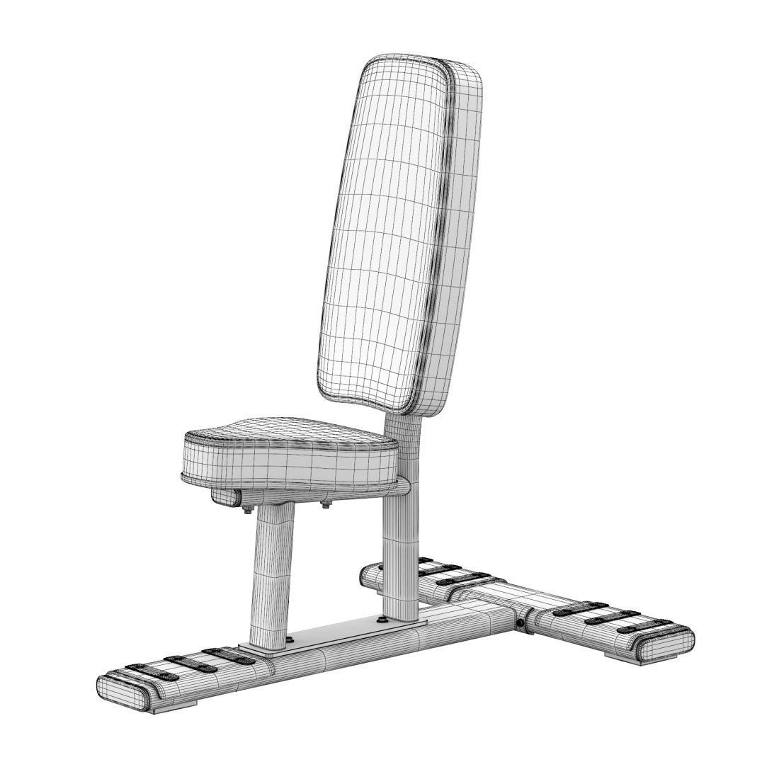 E7038 Multi-purpose Bench Dhz Fitness Equipment 3D Model for VRay ...